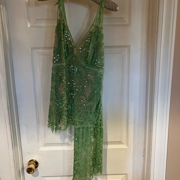 Tracy Reese | Dresses | Tracy Reece Vintage Elegant Green Embellished ...